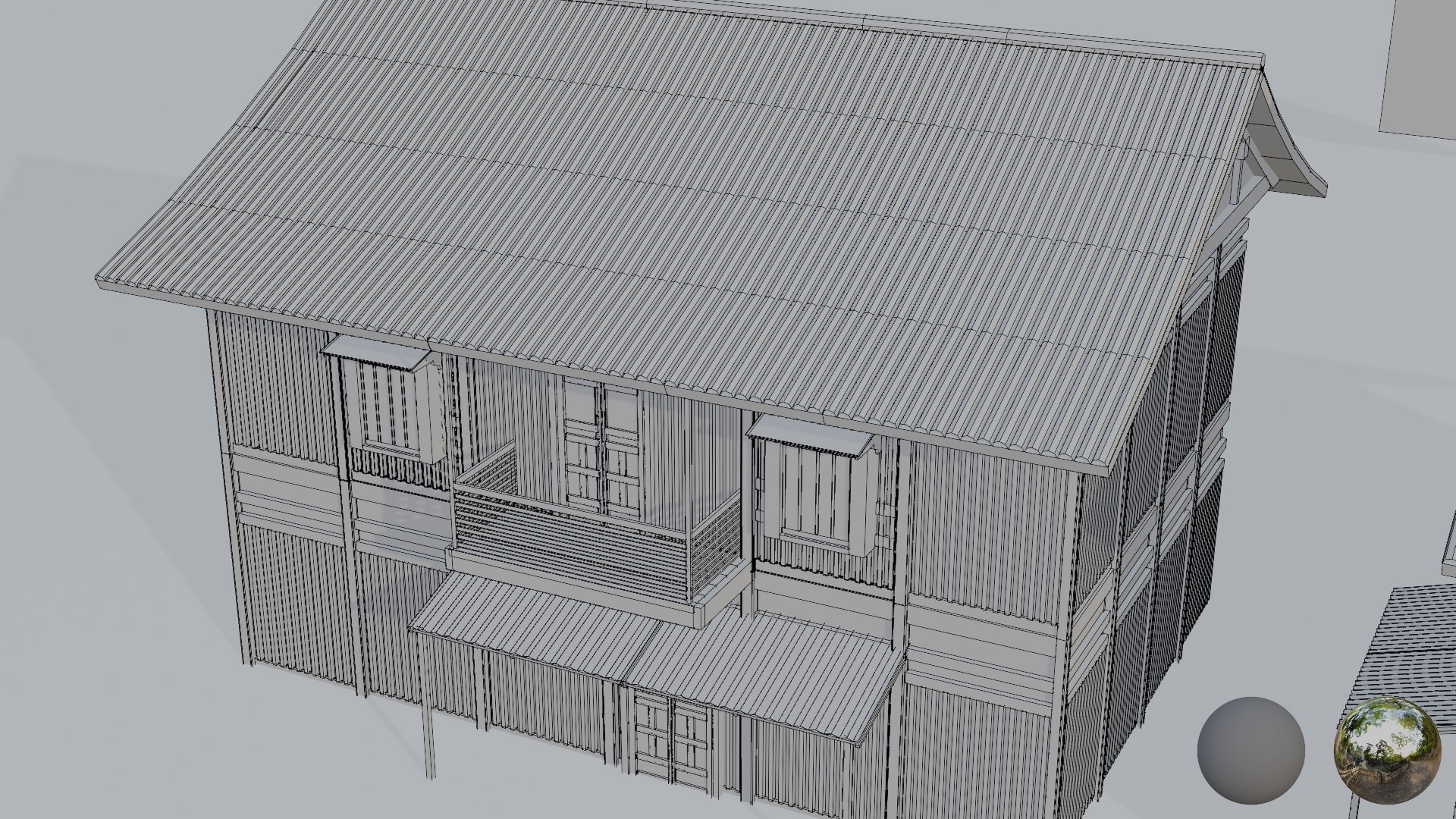 3D Modular Japanese House Kit Traditional Architecture Model ...