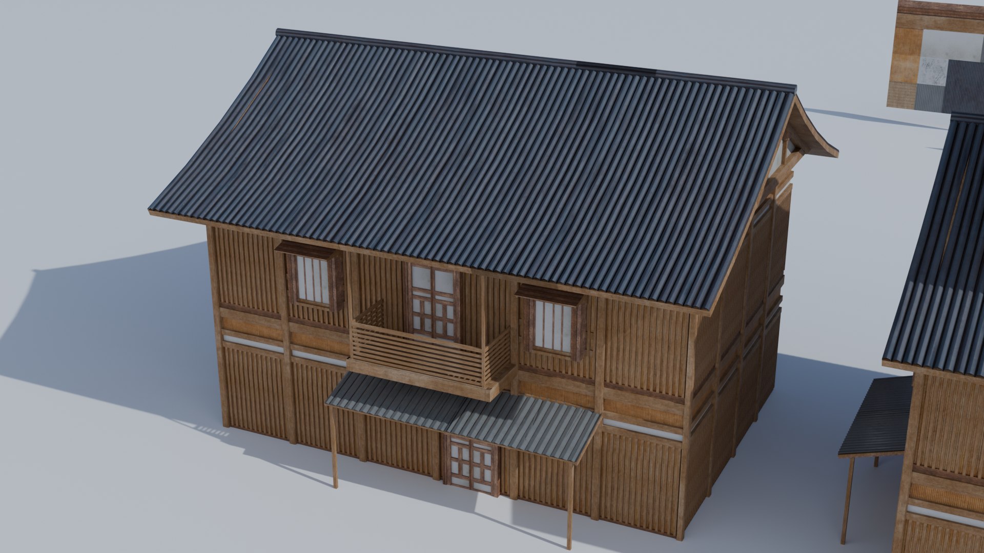 3D Modular Japanese House Kit Traditional Architecture Model ...