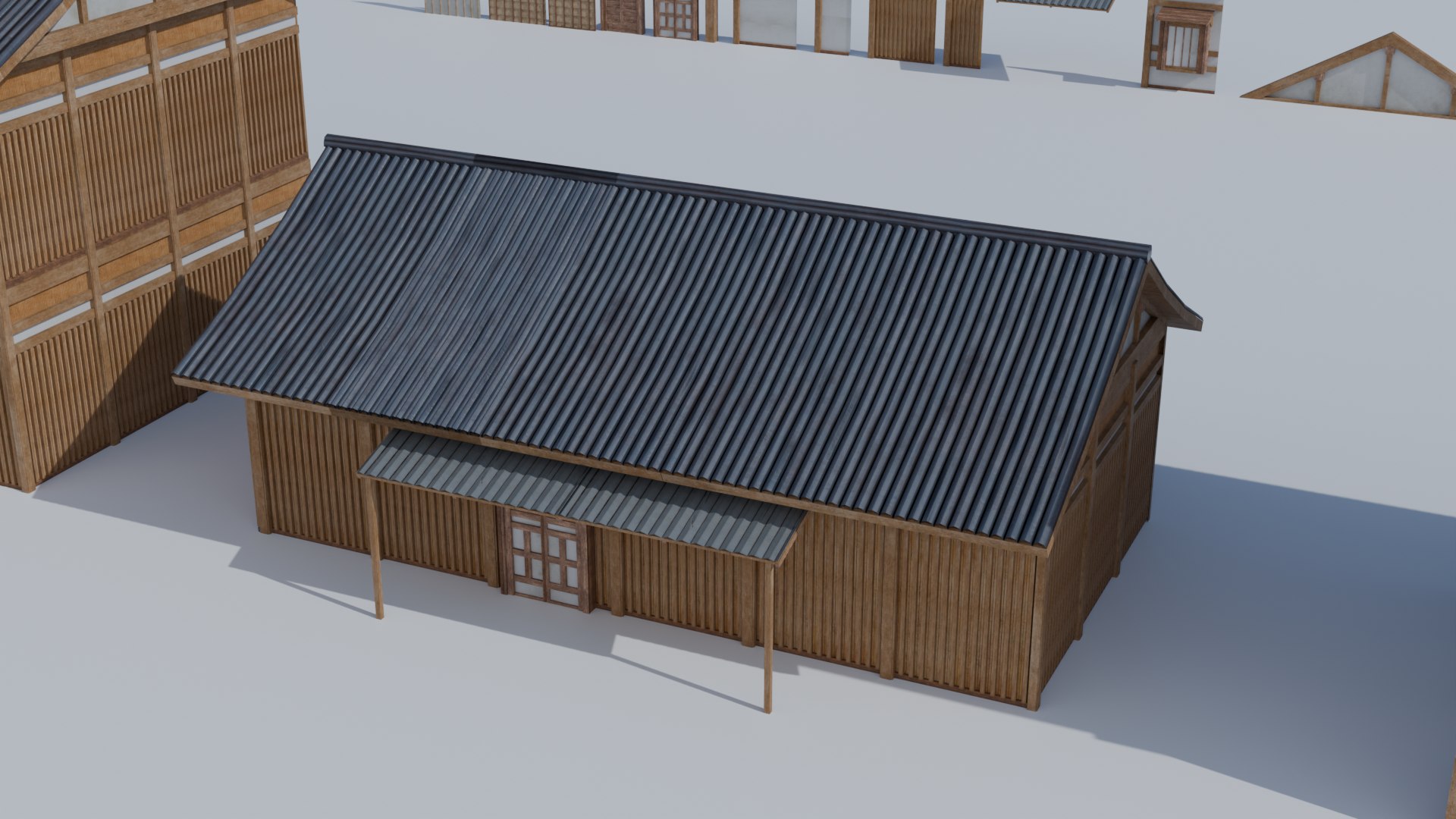 3D Modular Japanese House Kit Traditional Architecture Model ...