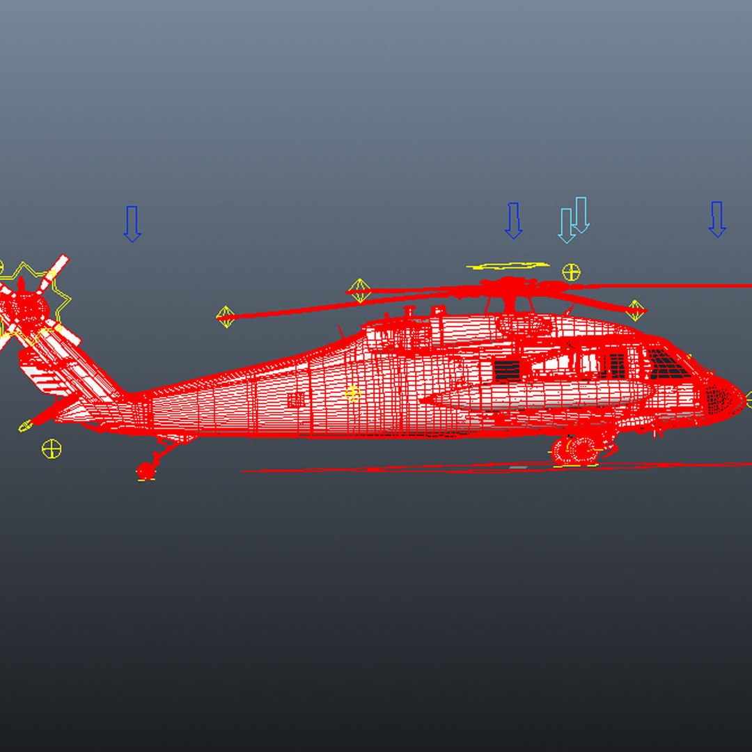 3d Rigged Uh-60m Black Hawk Model