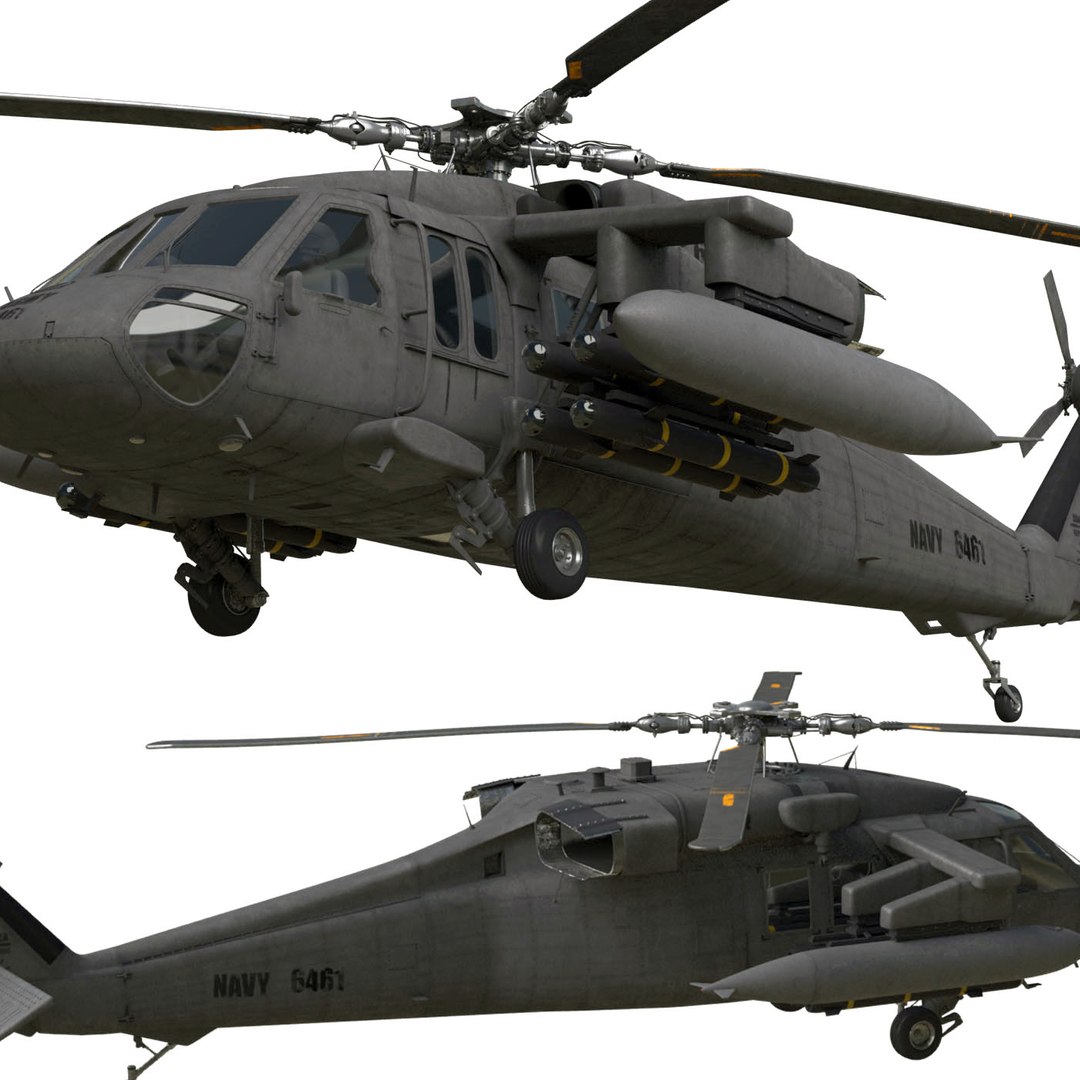 3d Rigged Uh-60m Black Hawk Model