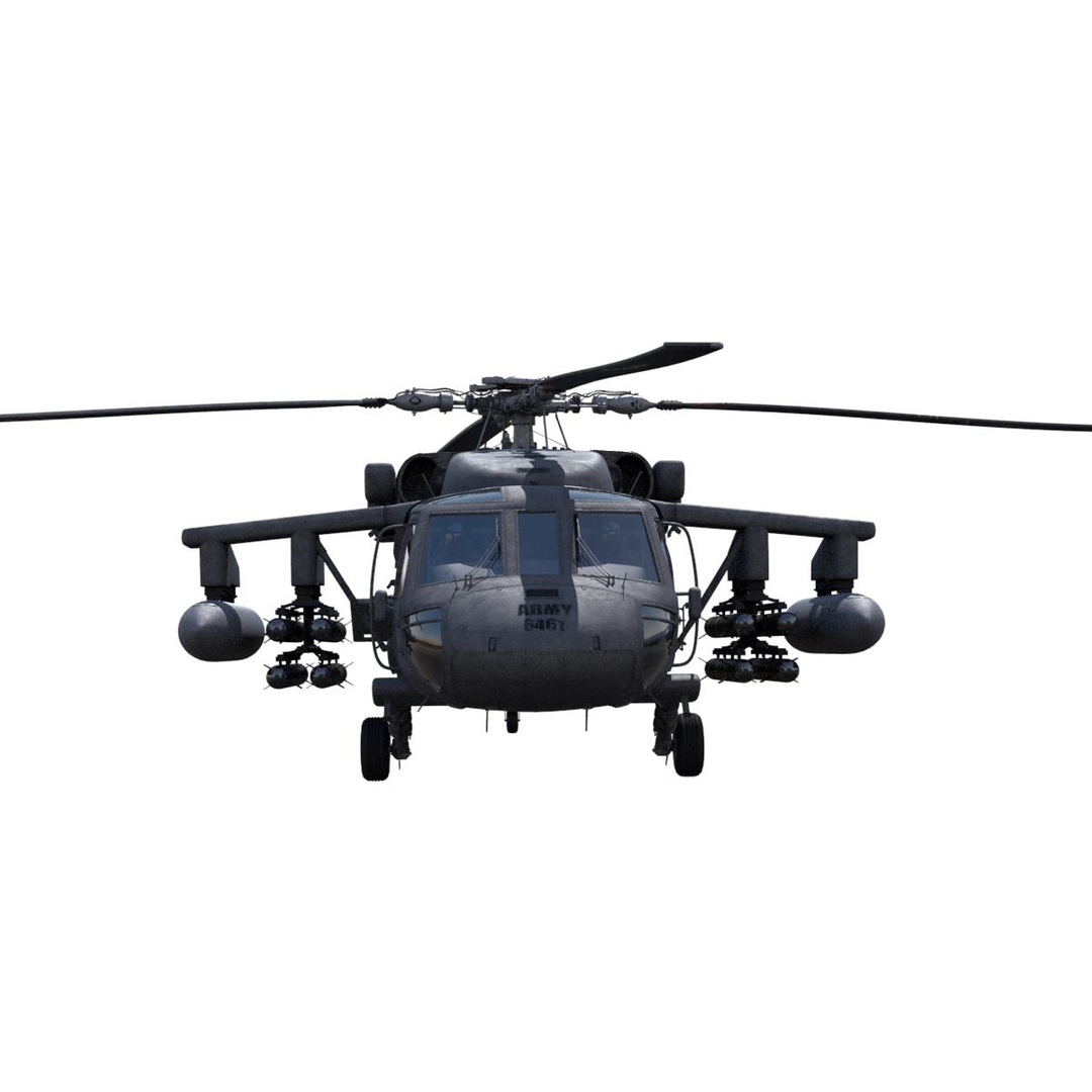 3d Rigged Uh-60m Black Hawk Model