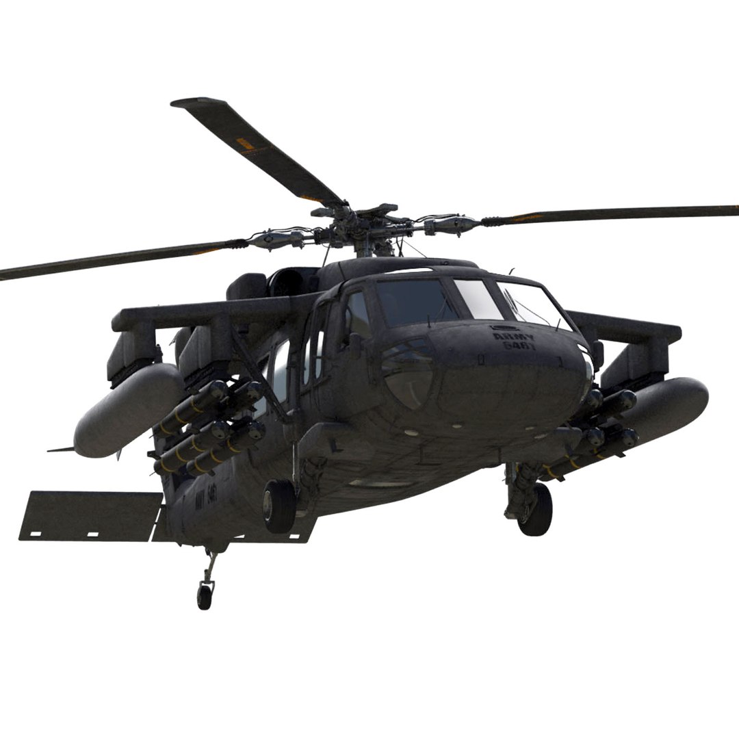 3d Rigged Uh-60m Black Hawk Model
