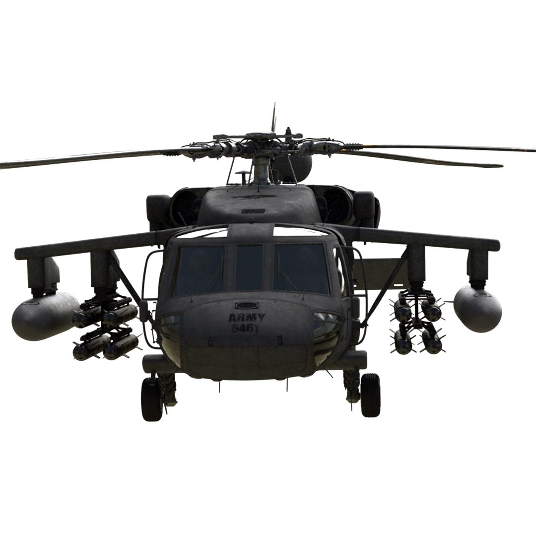 3d Rigged Uh-60m Black Hawk Model