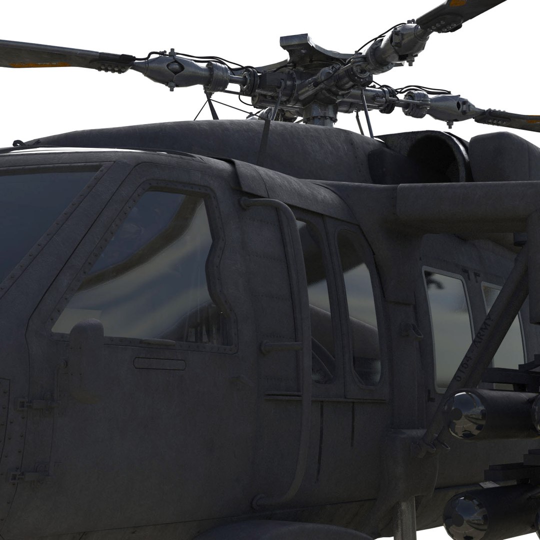 3d Rigged Uh-60m Black Hawk Model