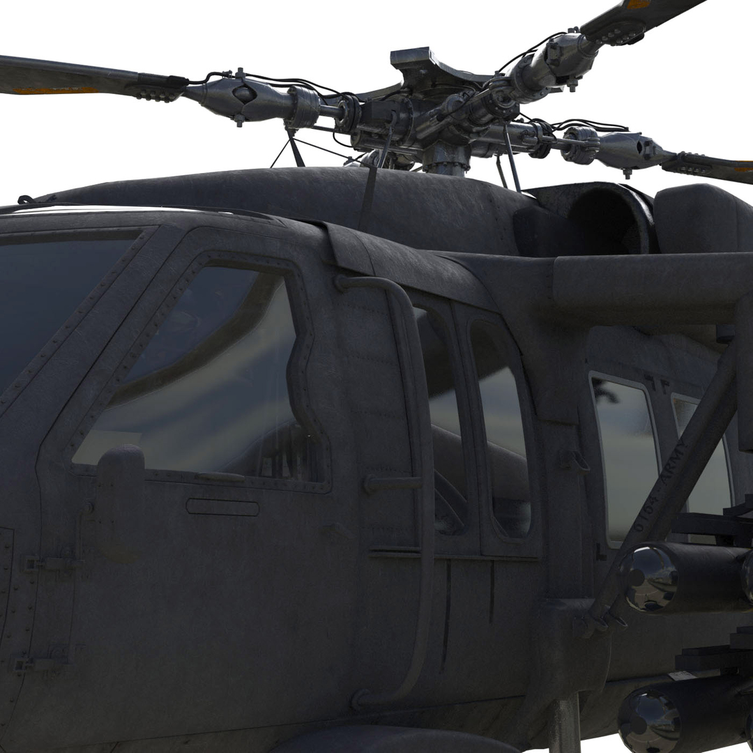 3d rigged uh-60m black hawk model