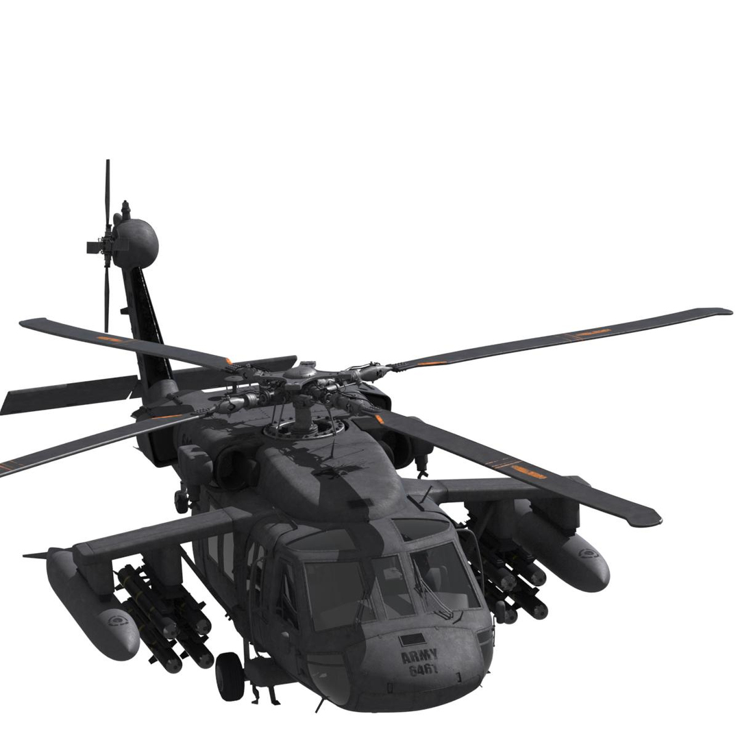 3d Rigged Uh-60m Black Hawk Model