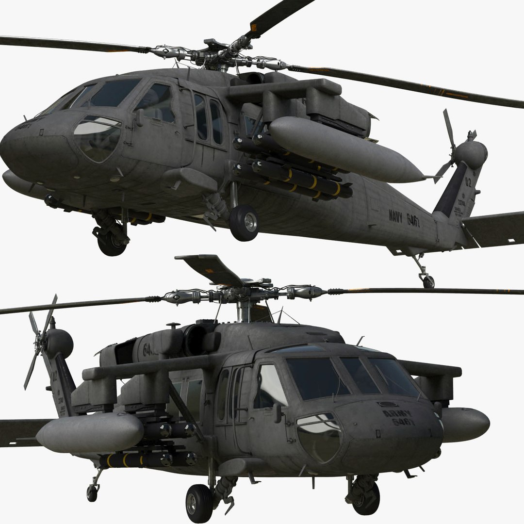 3d rigged uh-60m black hawk model