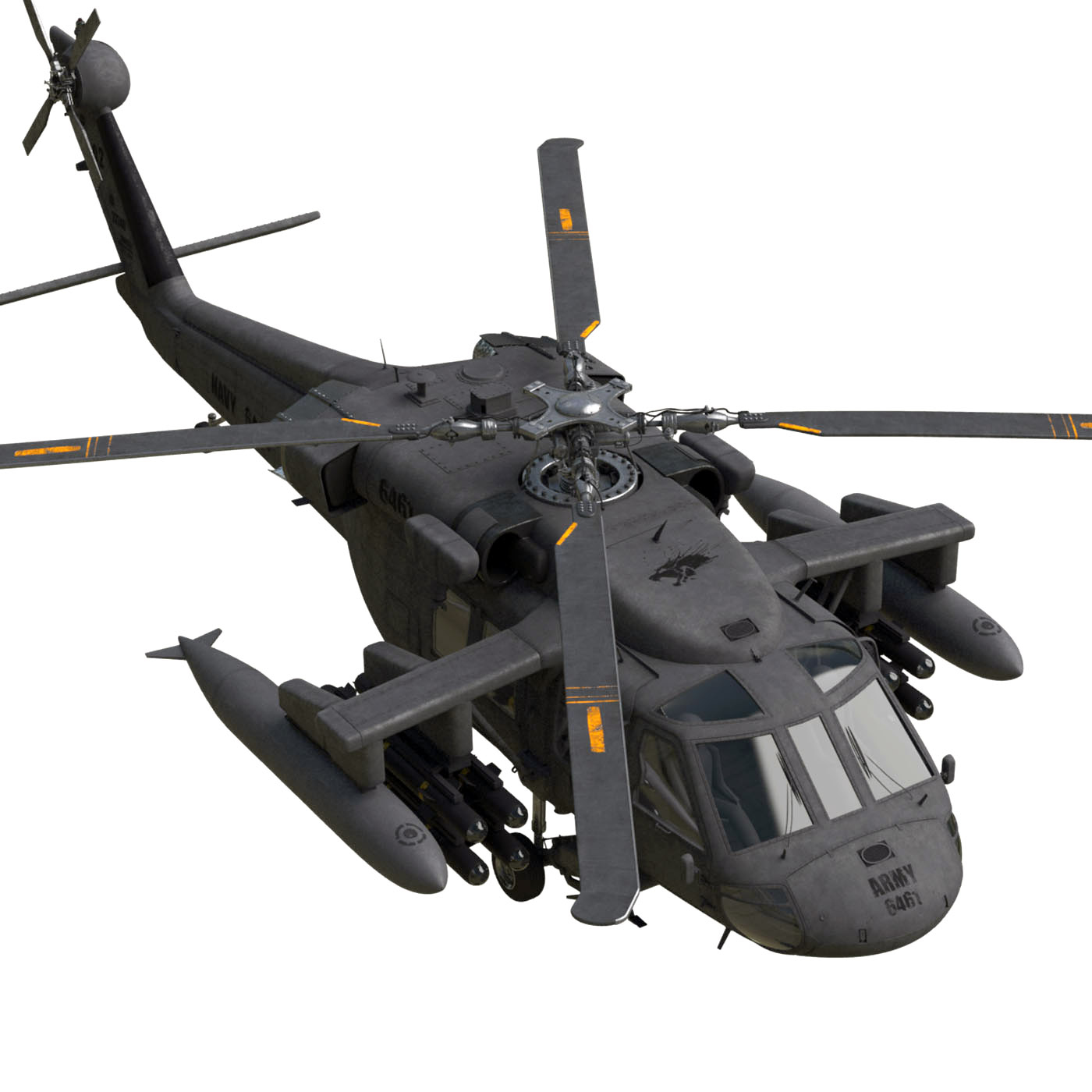 3d rigged uh-60m black hawk model