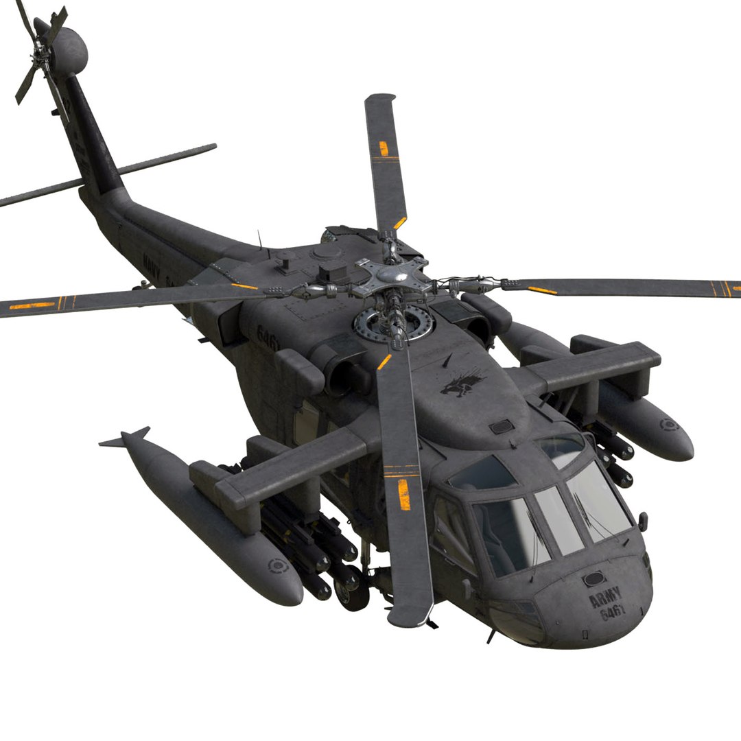3d Rigged Uh-60m Black Hawk Model