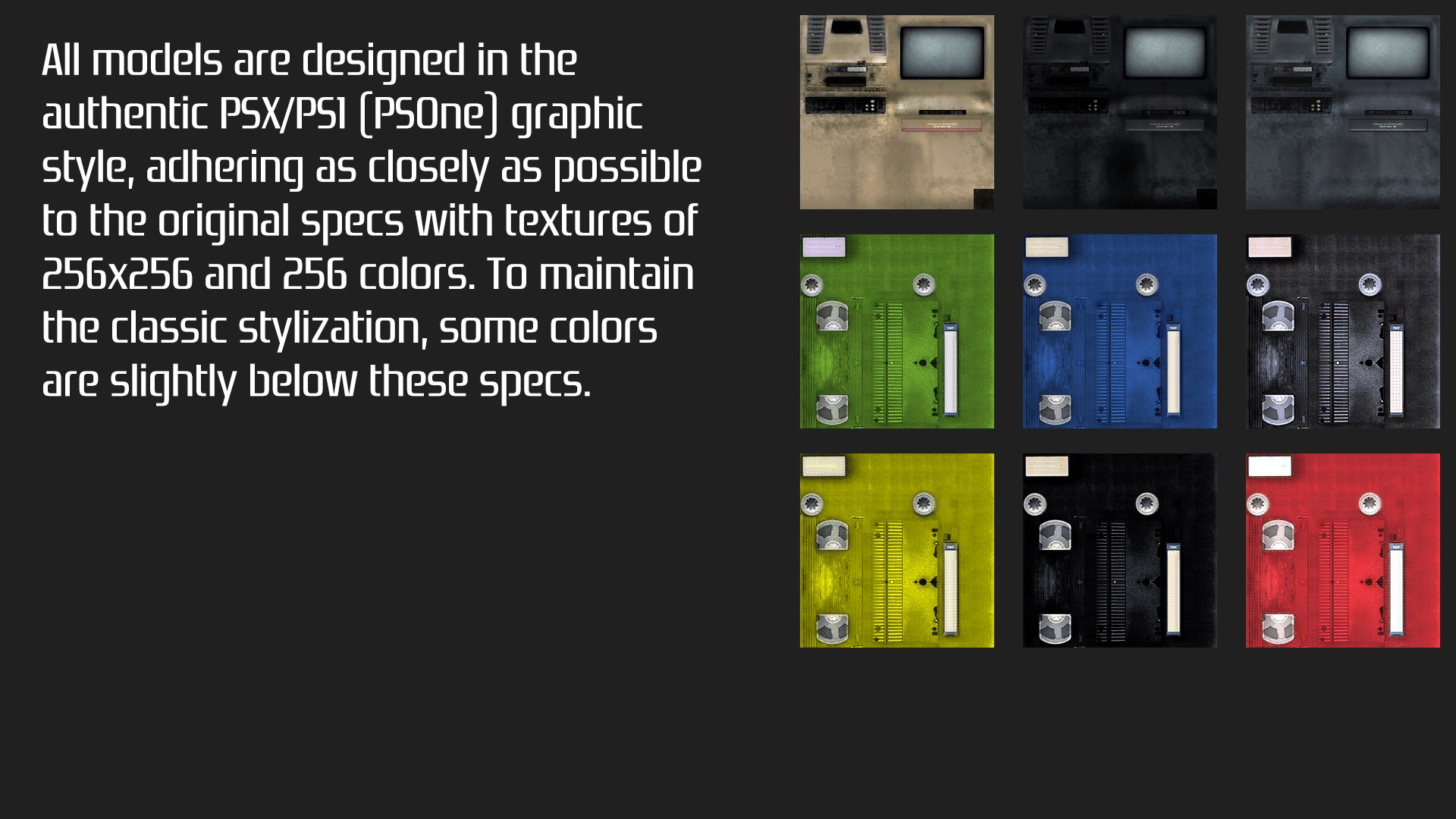 VHS And VCR TV Pack In Retro PSX-PS1 Style Low-poly 3D Model 3D Model ...