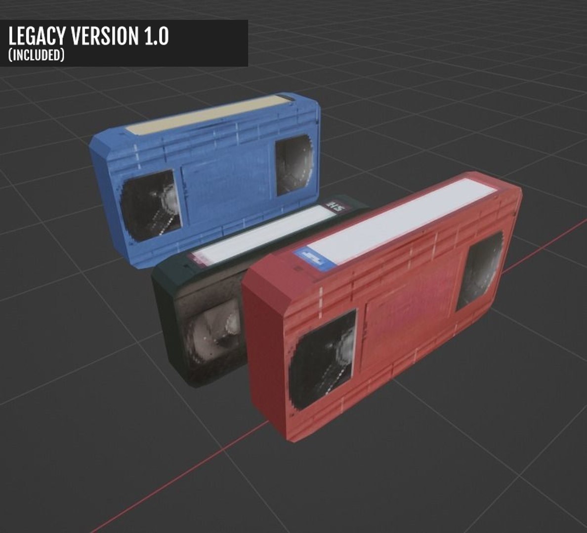 VHS And VCR TV Pack In Retro PSX-PS1 Style Low-poly 3D Model 3D Model ...