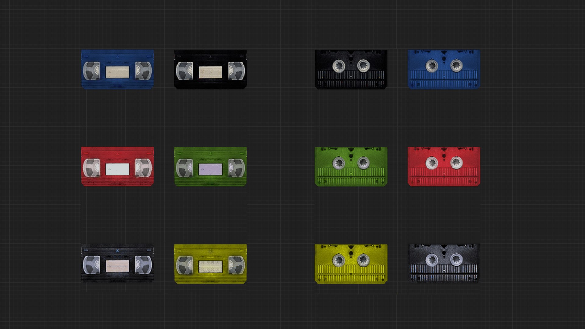 VHS And VCR TV Pack In Retro PSX-PS1 Style Low-poly 3D Model 3D Model ...