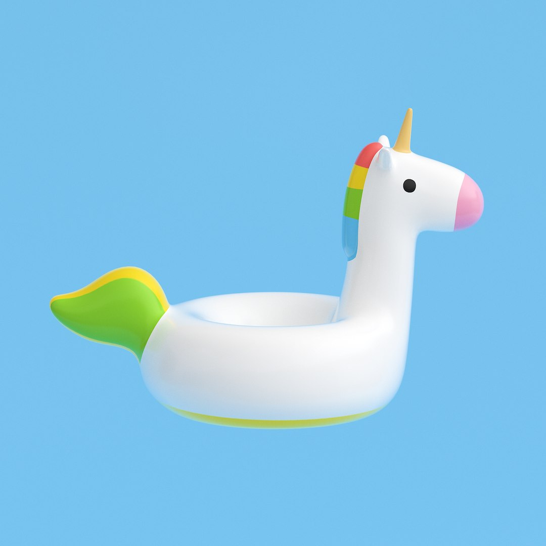 Unicorn Pool Float Inflatable Toy Swimming Tube 3D Model - TurboSquid ...