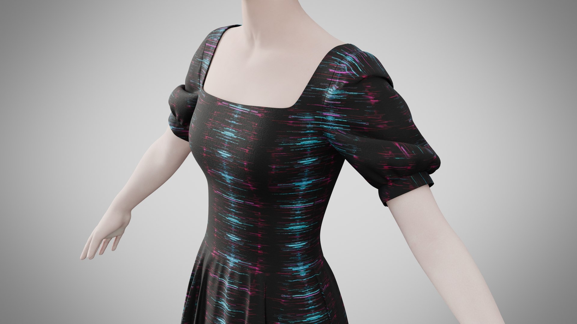 Dress 27 Abstract Sound Wave 3D Model - TurboSquid 2483237