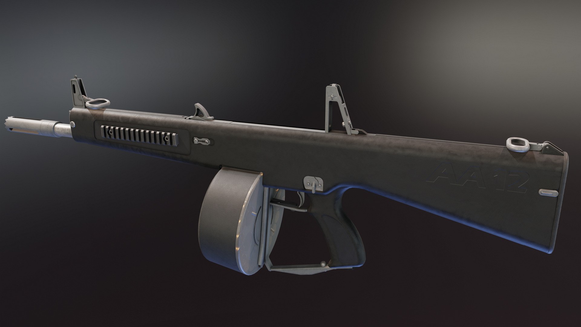 3D AA12 Shotgun - TurboSquid 2256049
