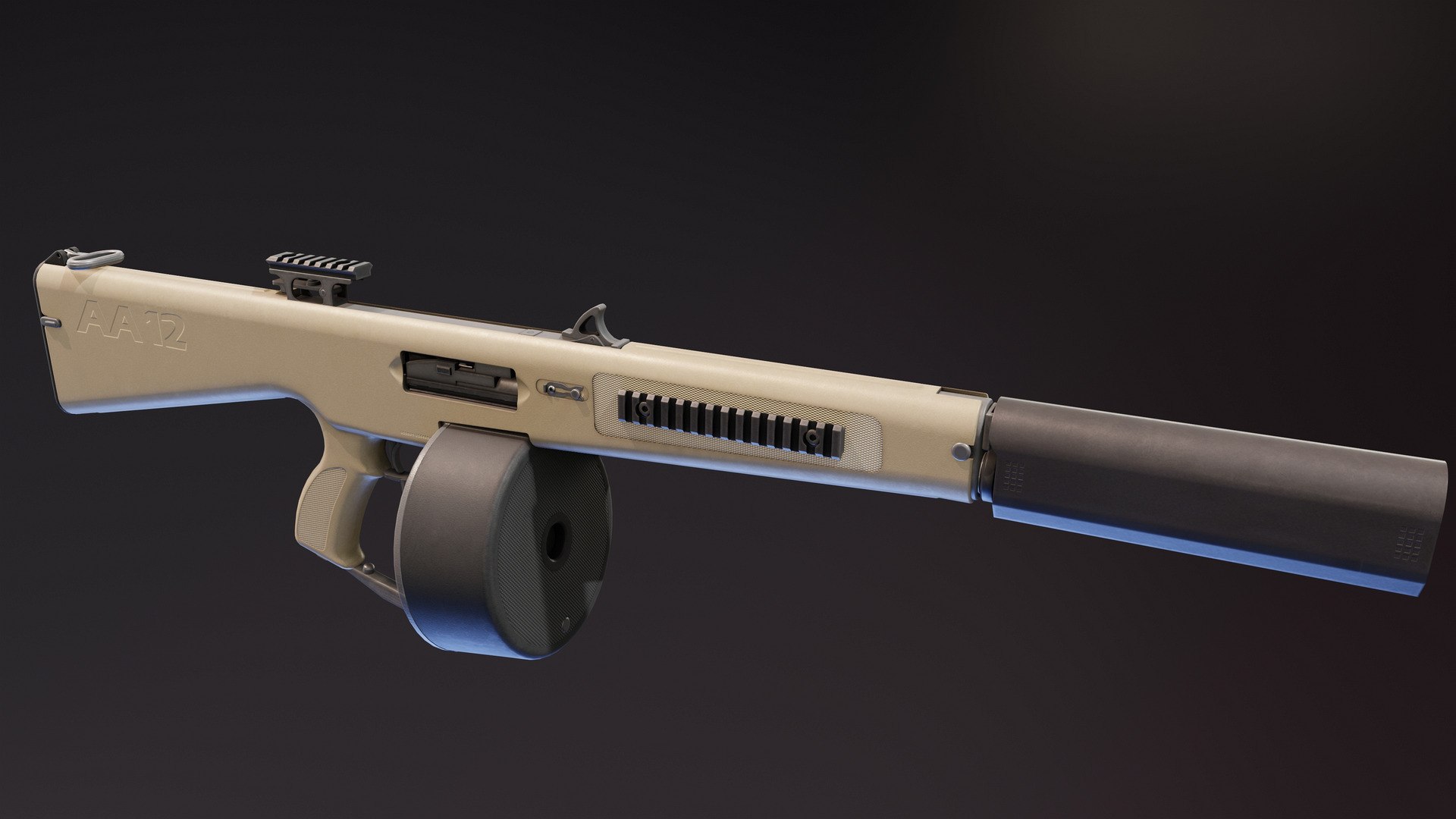 3D AA12 Shotgun - TurboSquid 2256049