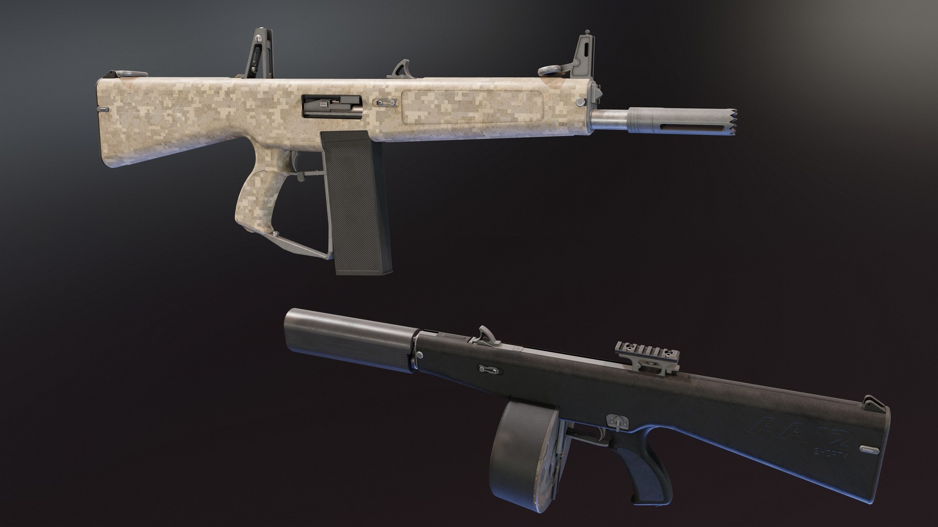 3D AA12 Shotgun - TurboSquid 2256049