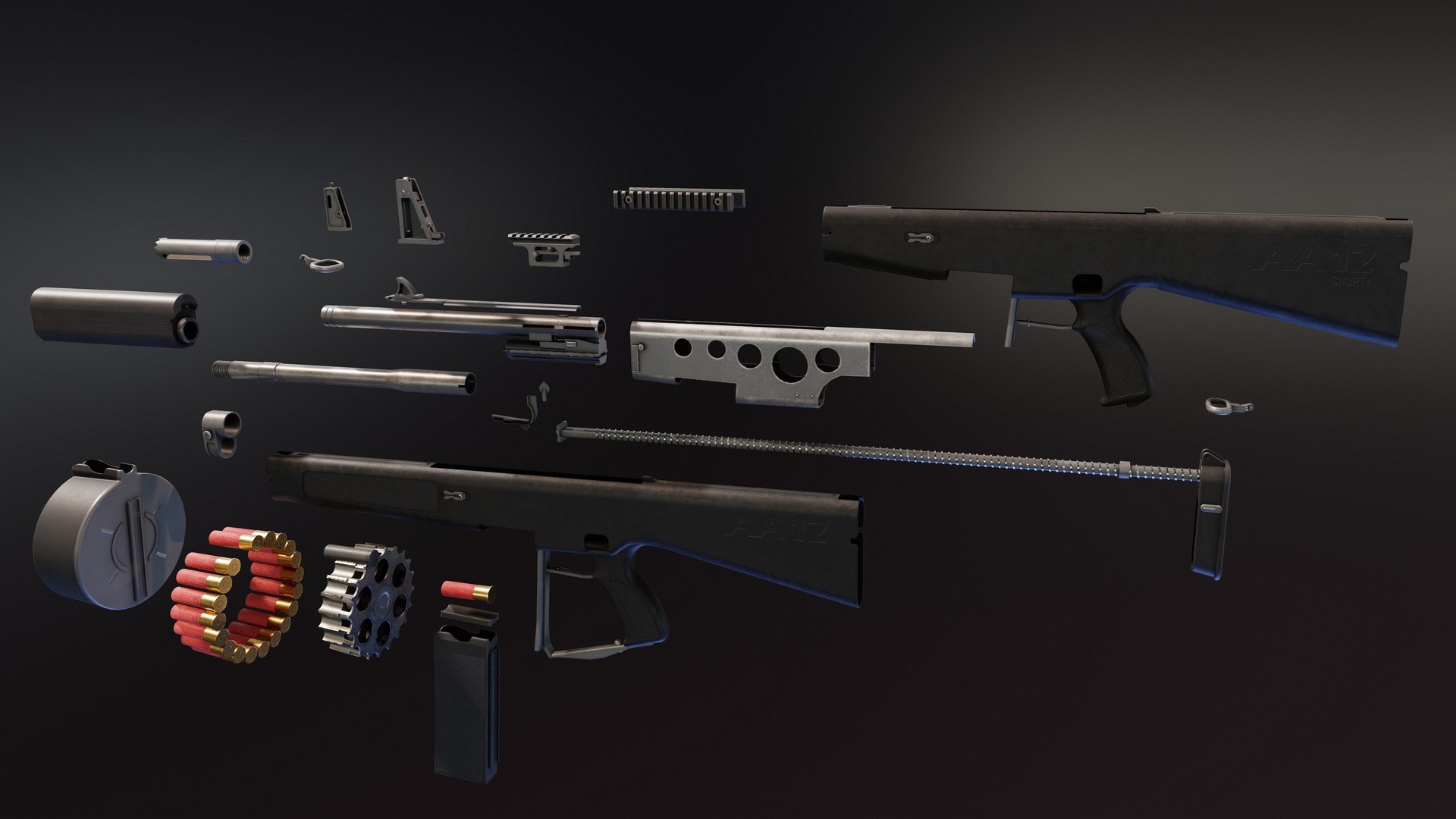 3D AA12 Shotgun - TurboSquid 2256049