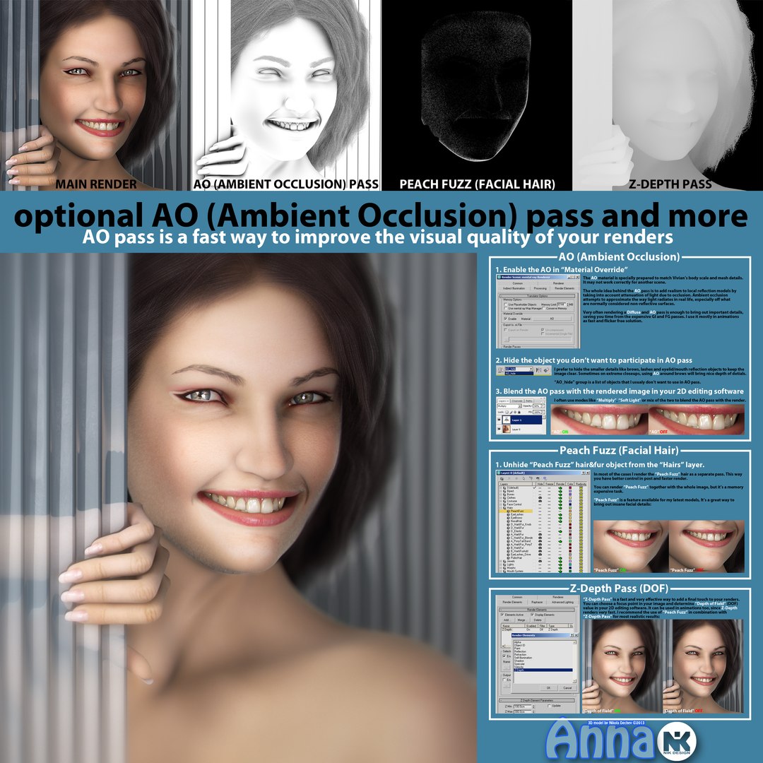 3d anna v4 realistic female model