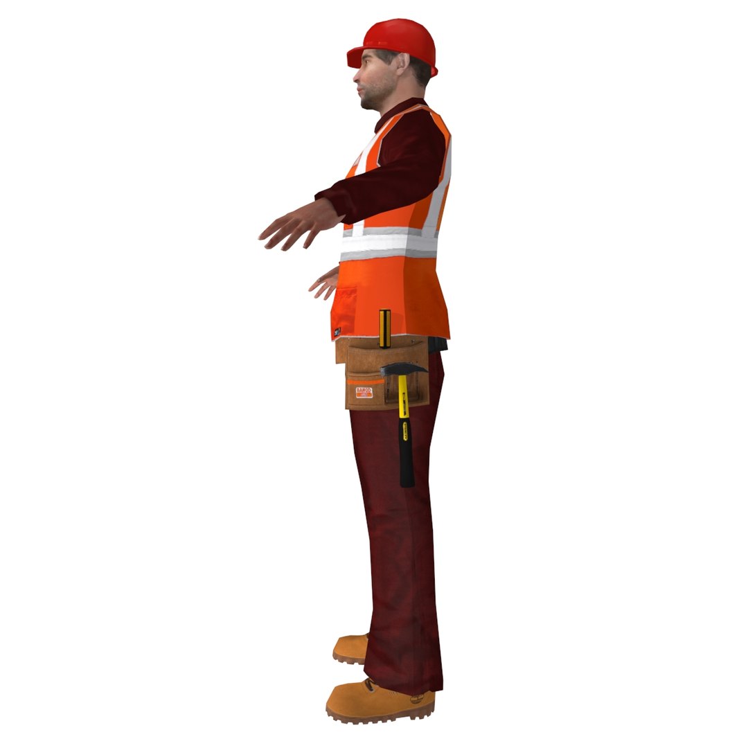 Worker Man 3d Model