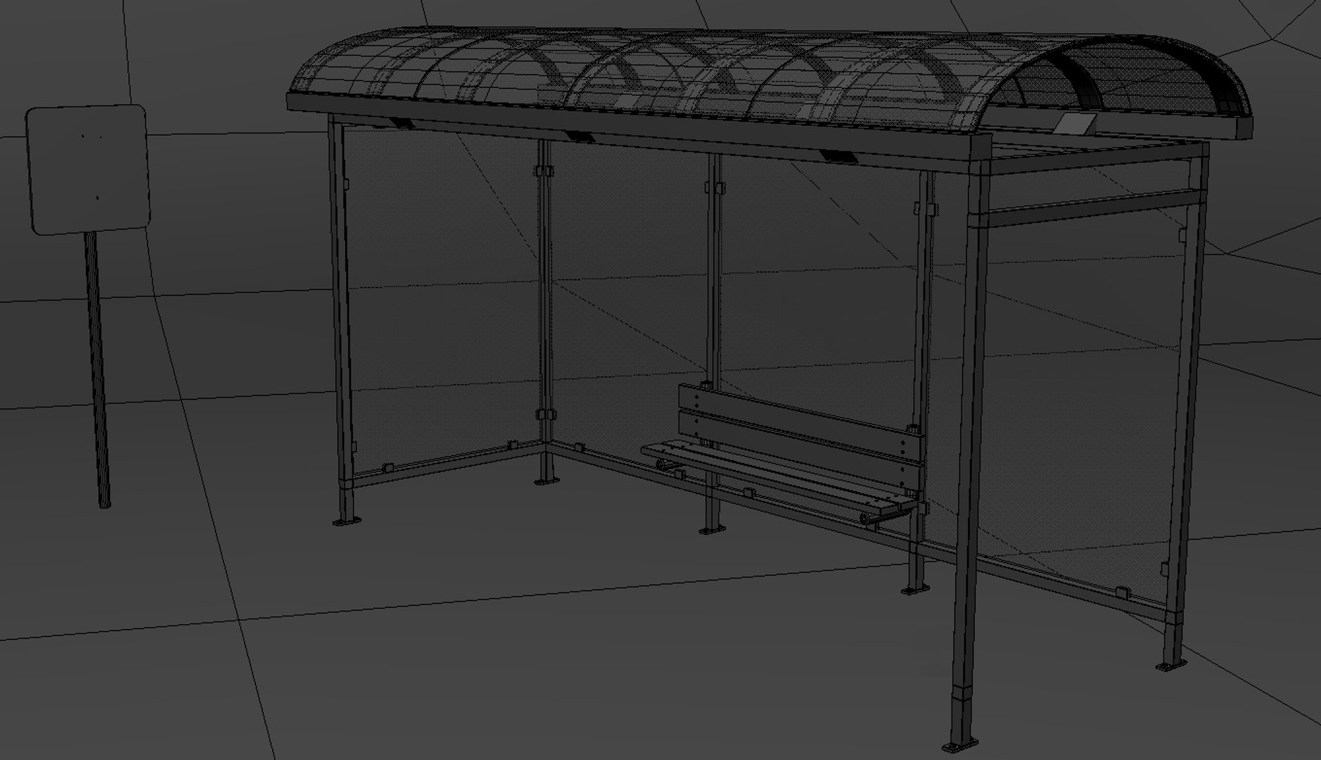 bus stop 3d model