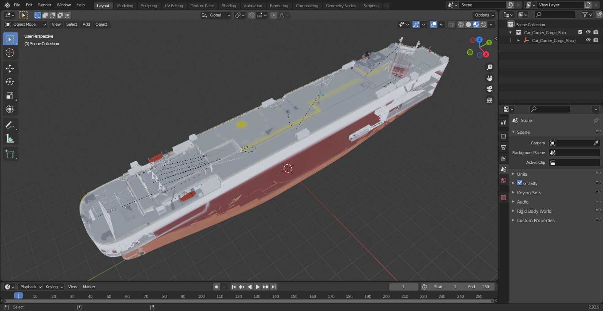3D Car Carrier Cargo Ship - TurboSquid 1942215