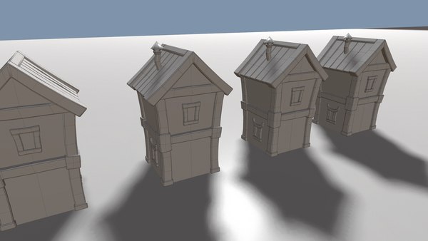 3D Cartoon Houses Four Elements - TurboSquid 1759065