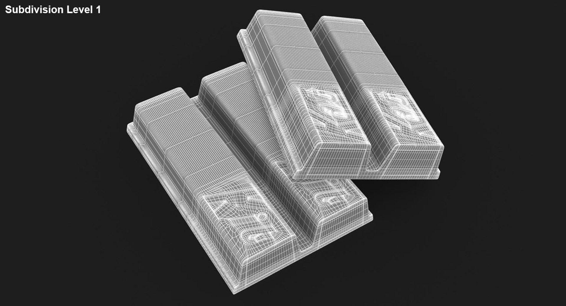 Realistic Kit Kat Set 3d Model