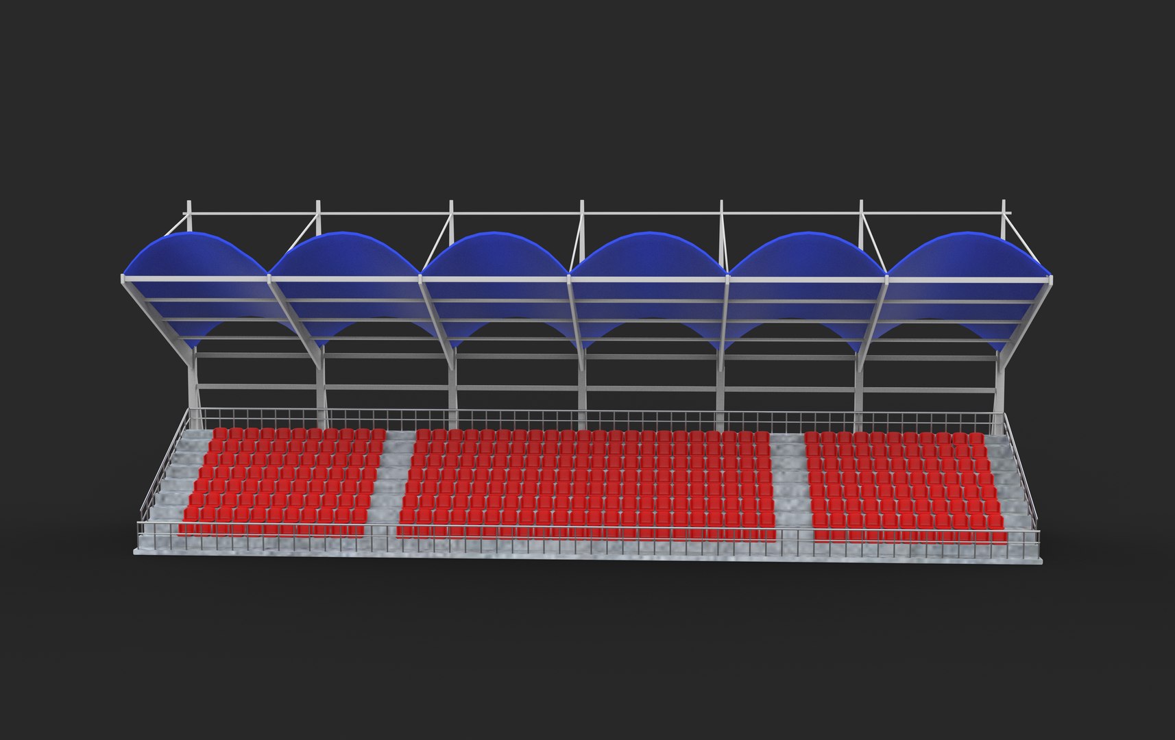 Stadium Seating Tribune 3D Model 3D - TurboSquid 2458559