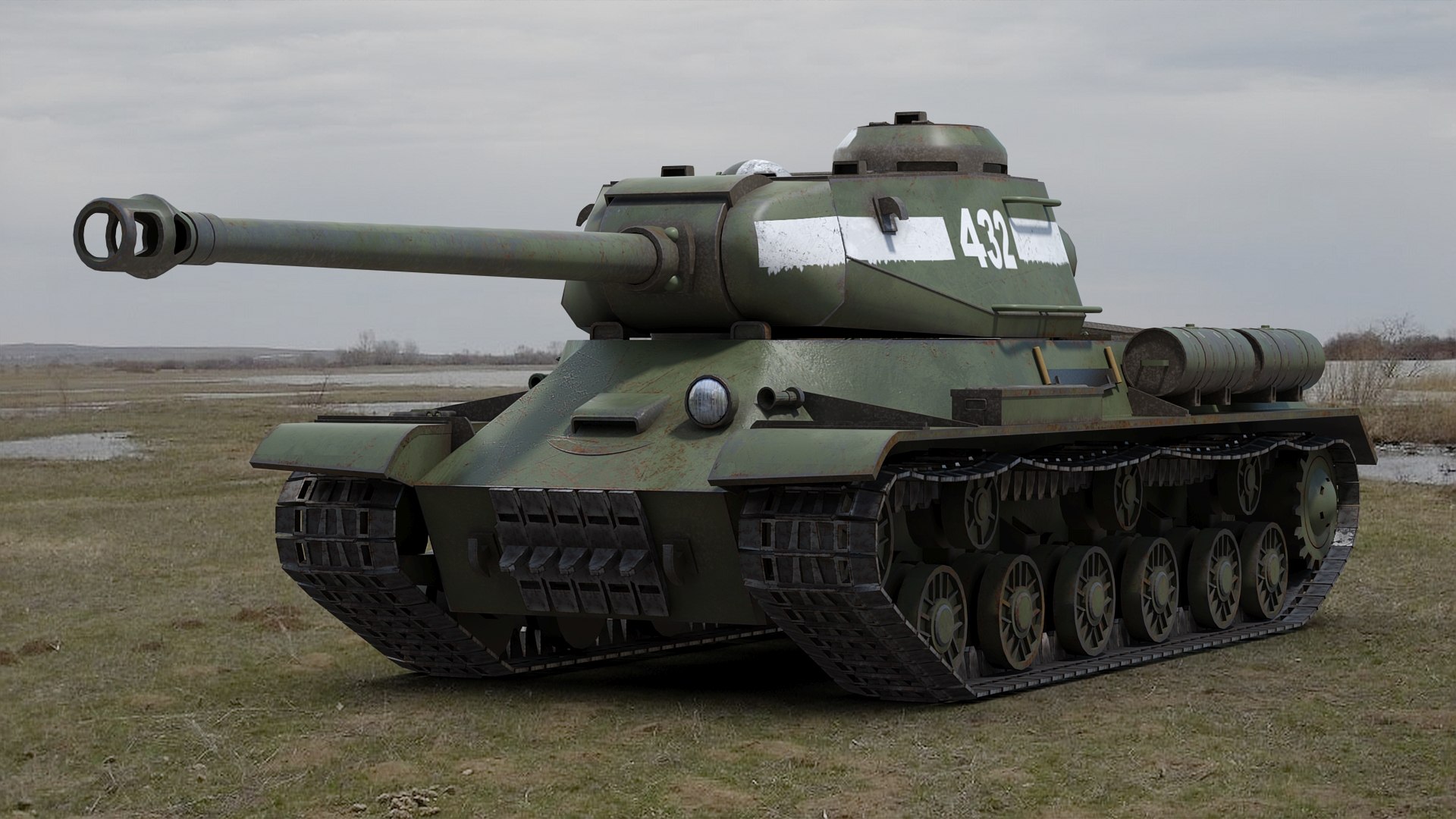 3D модель Иосиф Сталин 2 Танк - TurboSquid 1762097