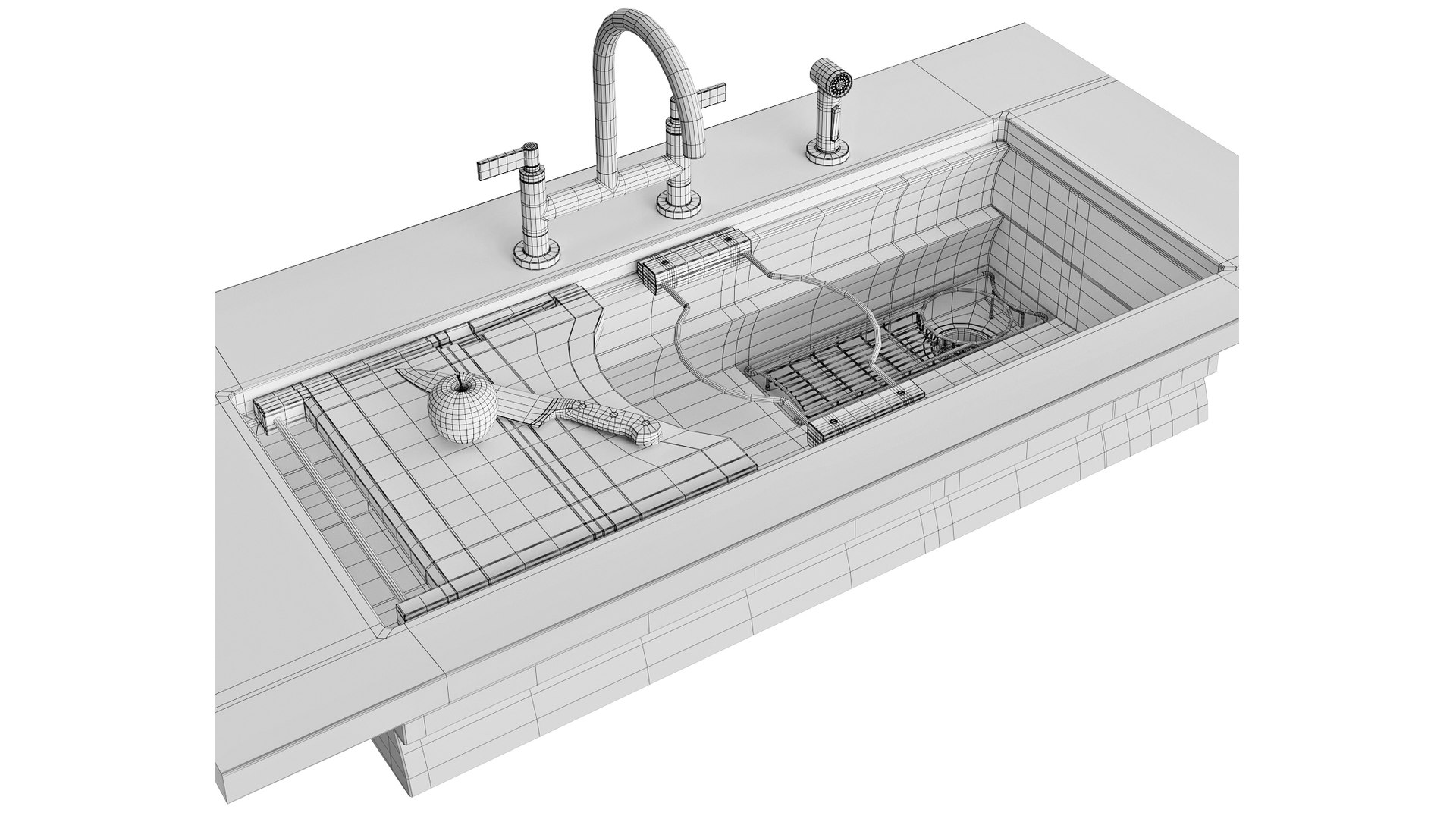 Kallista Multiere Kitchen Sink 3D - TurboSquid 2070440