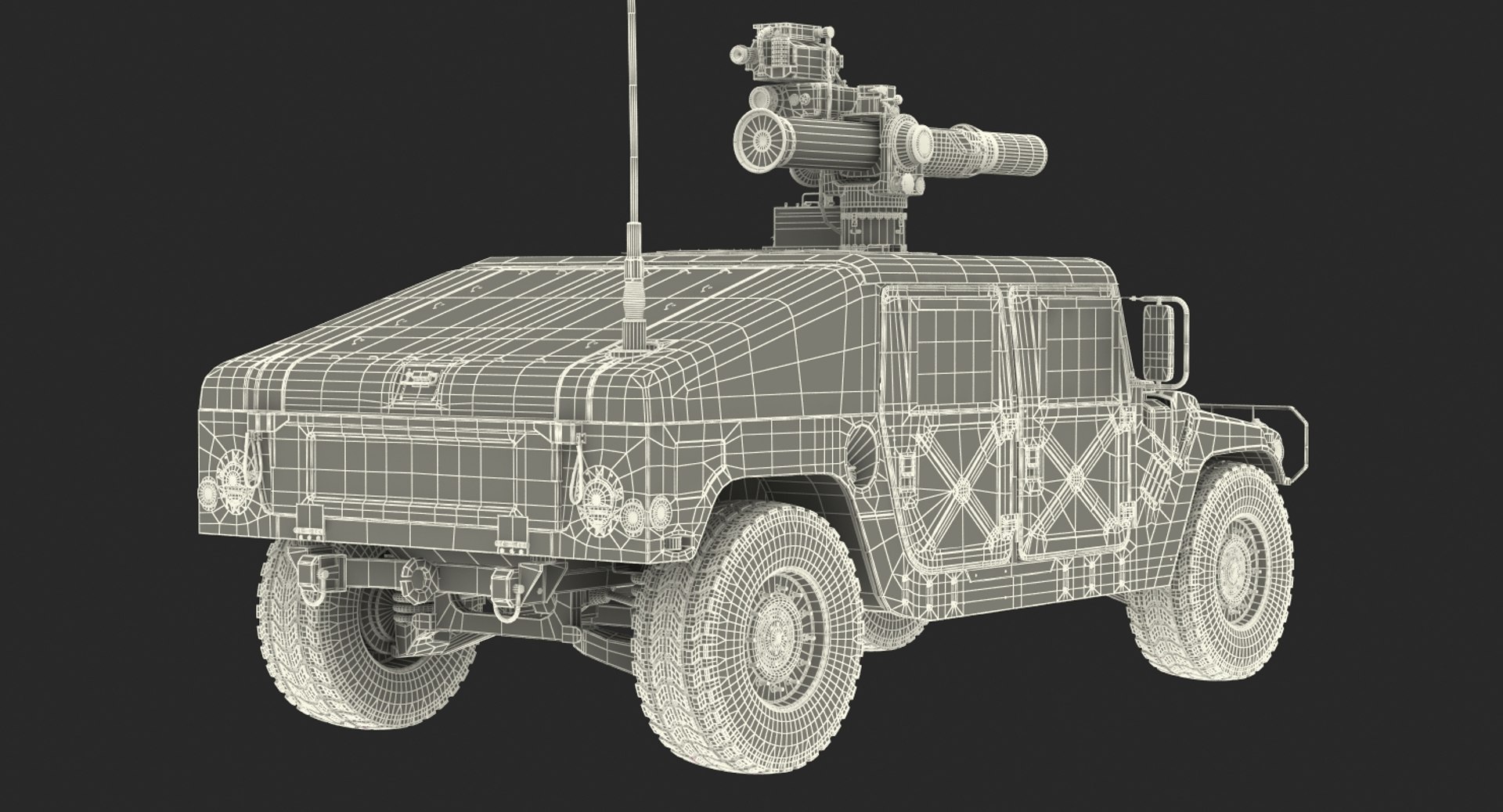 3d Hmmwv Tow Missile Carrier Model
