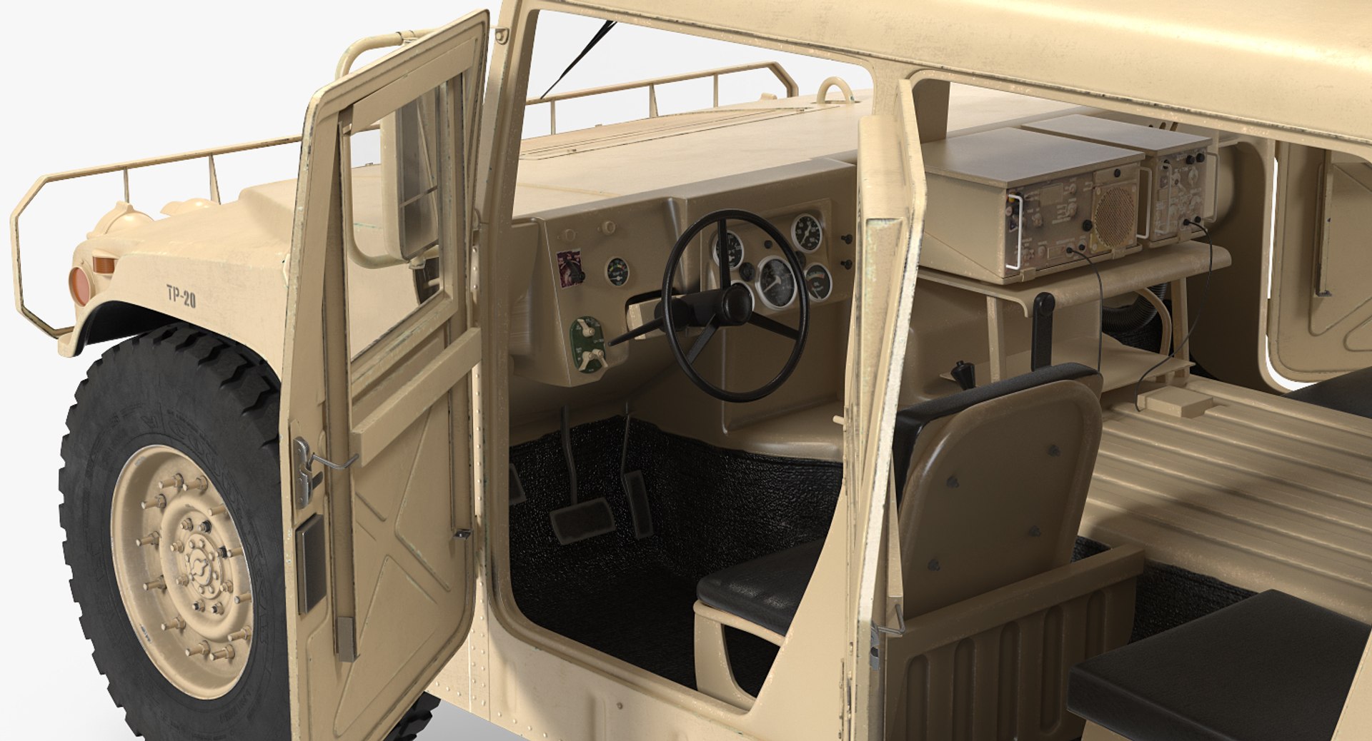 3d hmmwv tow missile carrier model