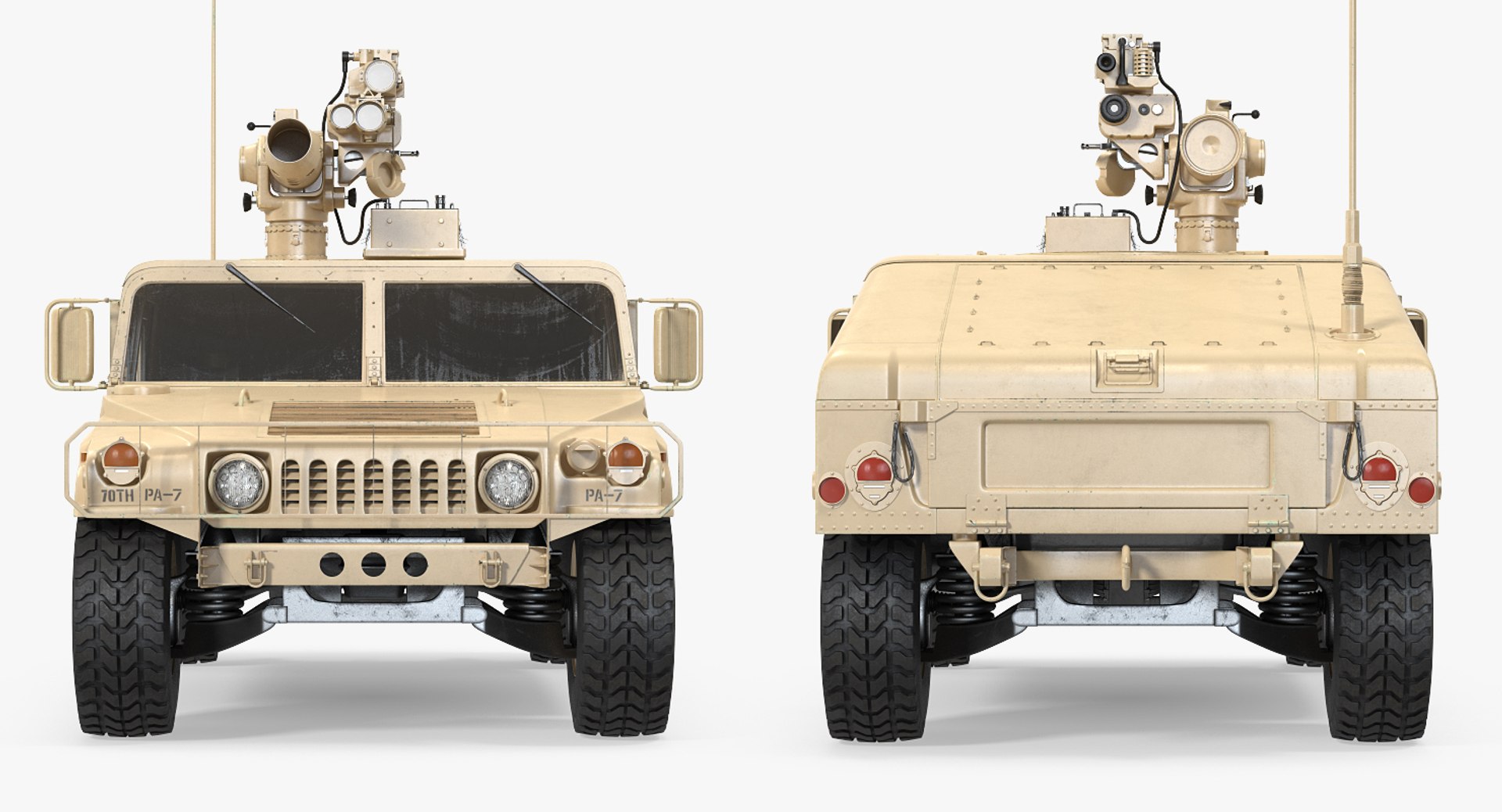 3d hmmwv tow missile carrier model