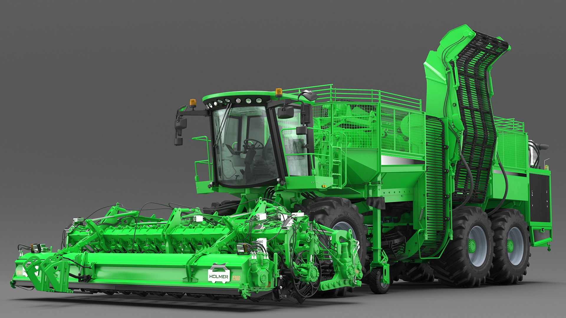Beet Harvesting Machine Green 3D model - TurboSquid 1959372