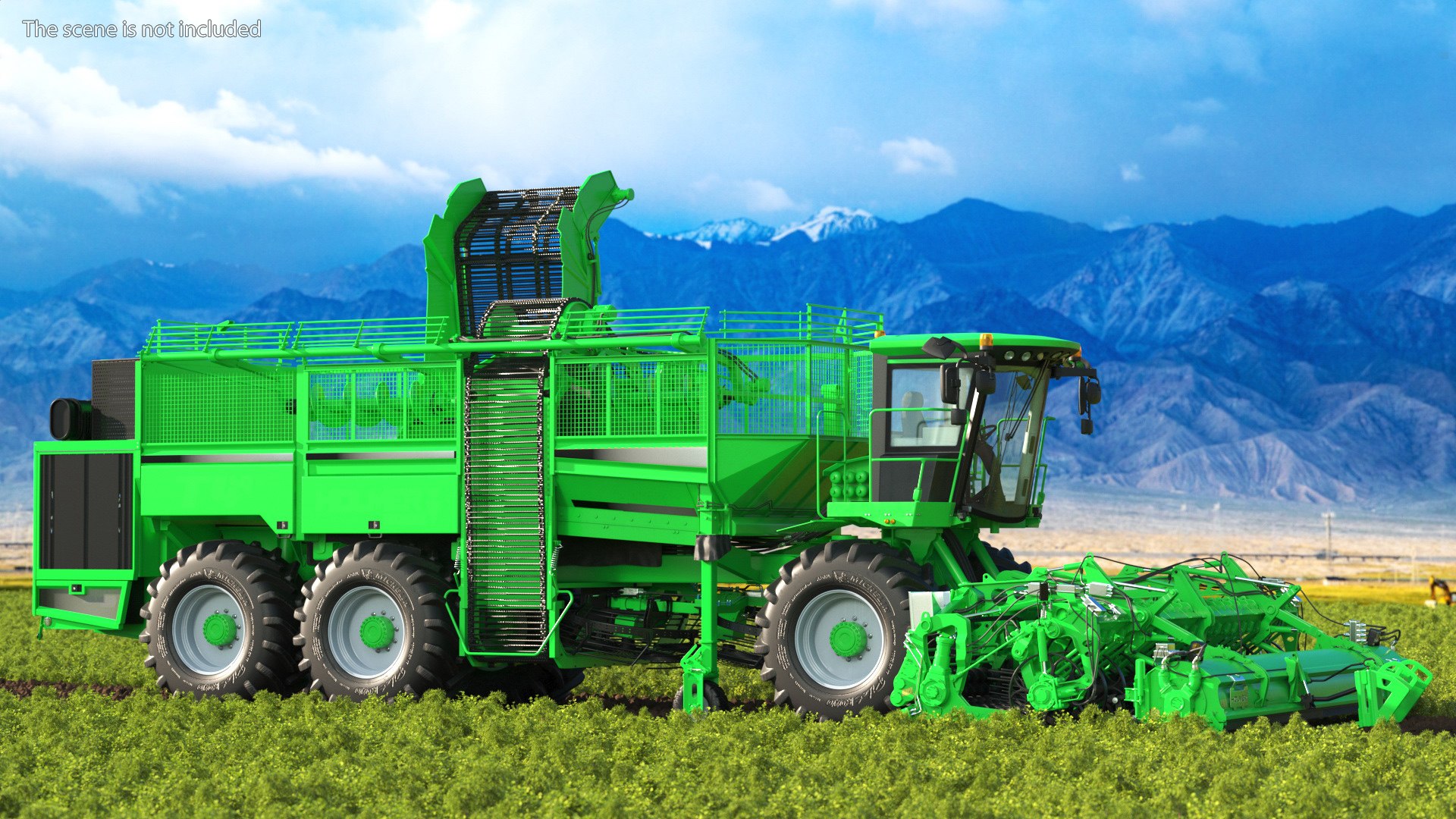 Beet Harvesting Machine Green 3D model - TurboSquid 1959372