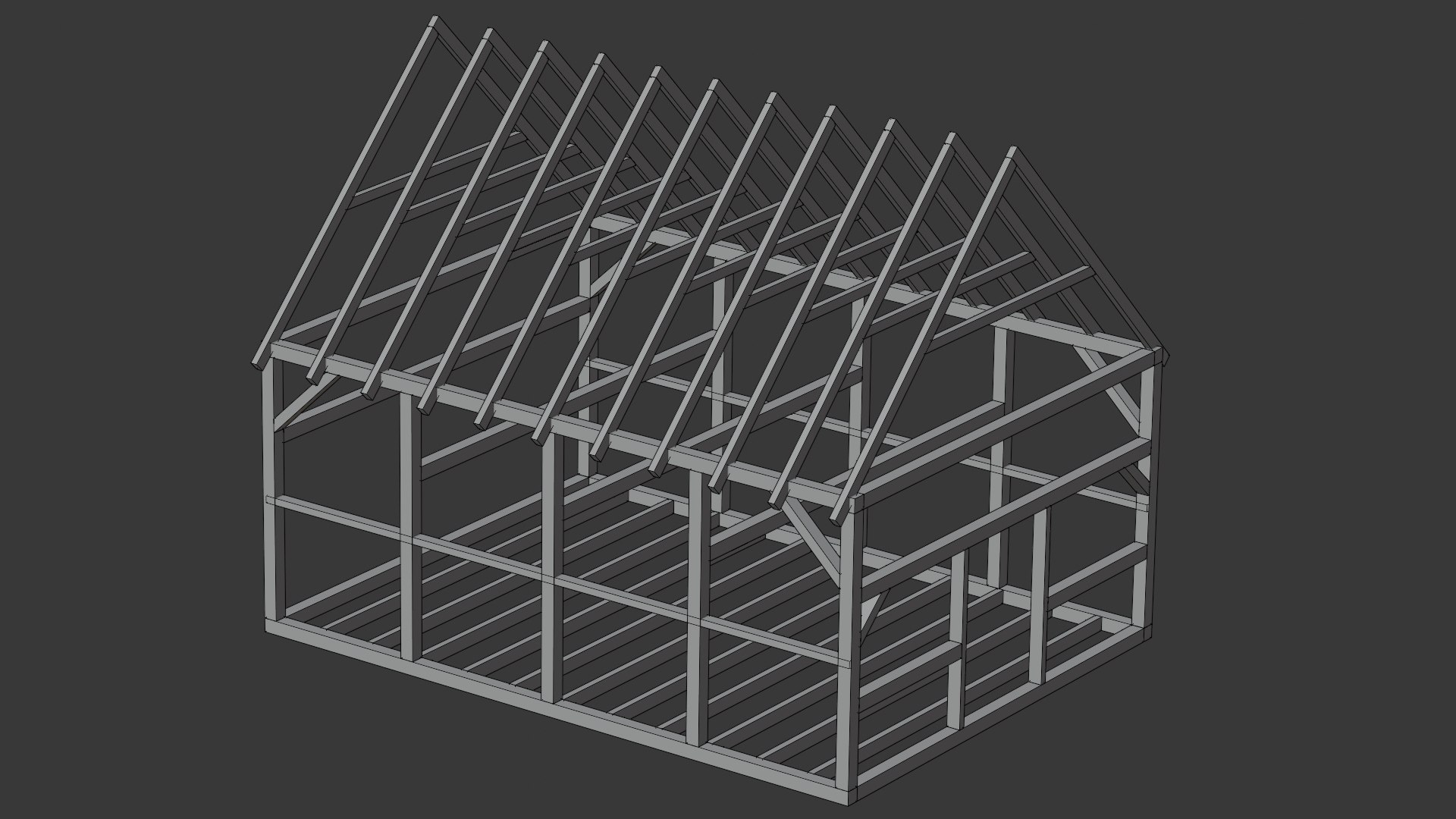 3D House Frame Construction Model - TurboSquid 2269568