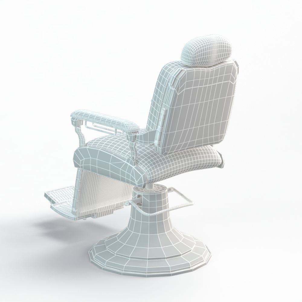 3d model barber chair legacy
