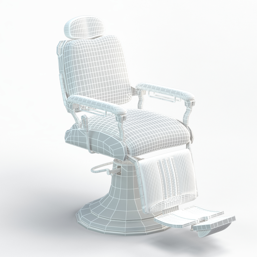 3d model barber chair legacy