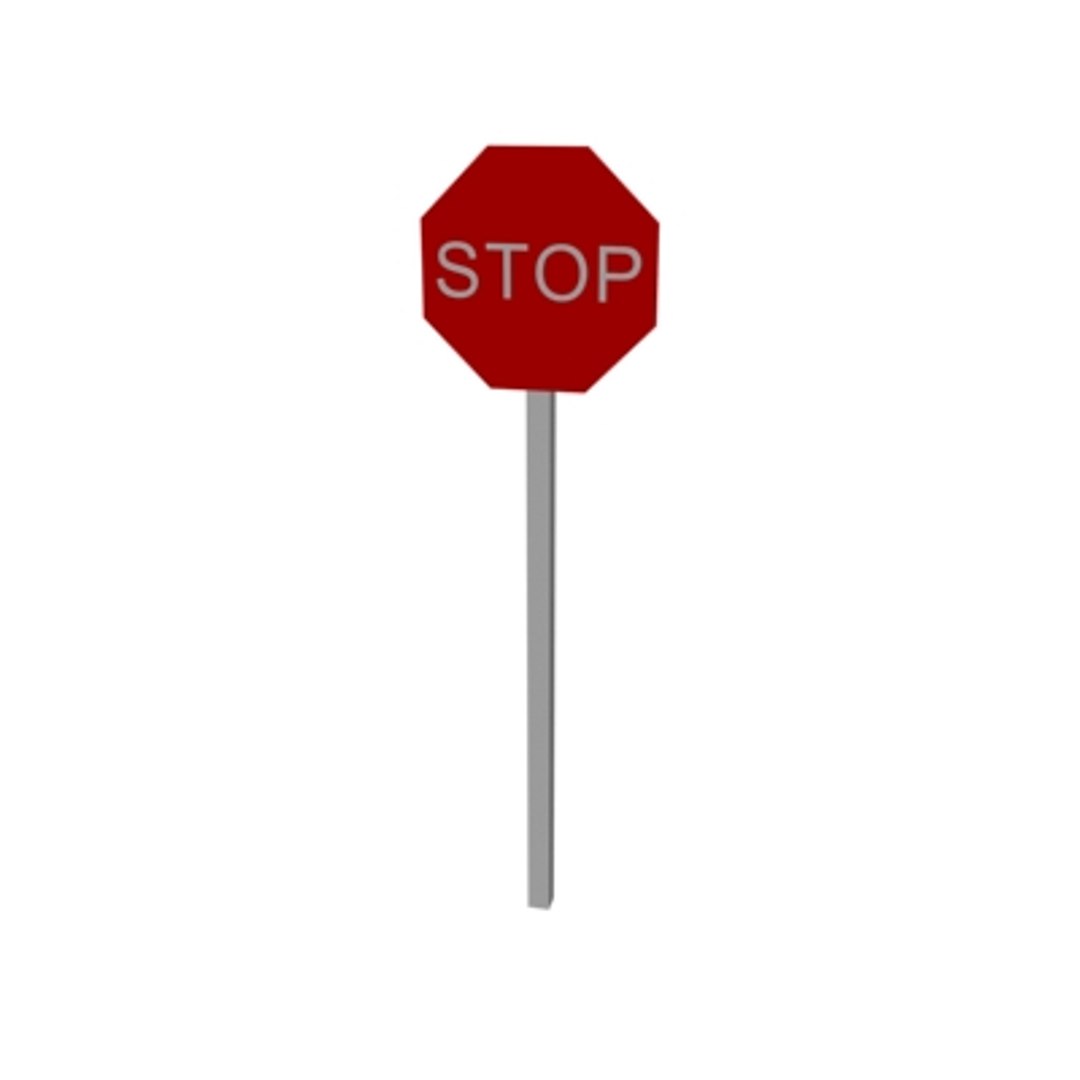 3d Stop Sign