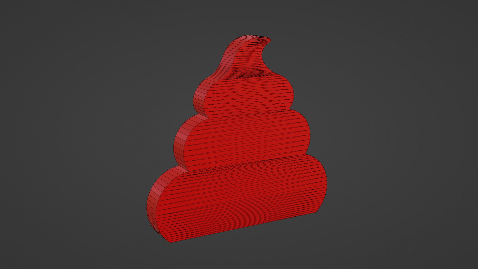 Red Poop Icon 3D Model - TurboSquid 2201052