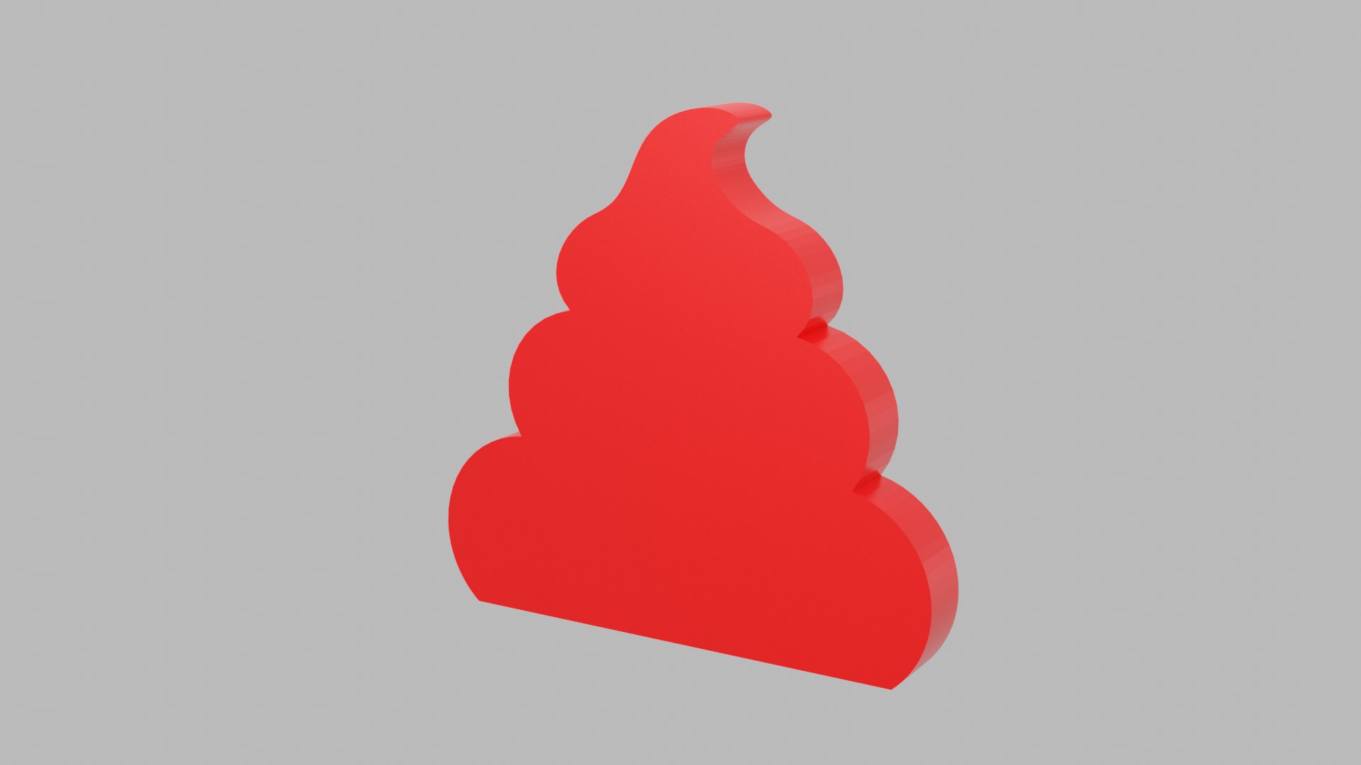Red Poop Icon 3D Model - TurboSquid 2201052
