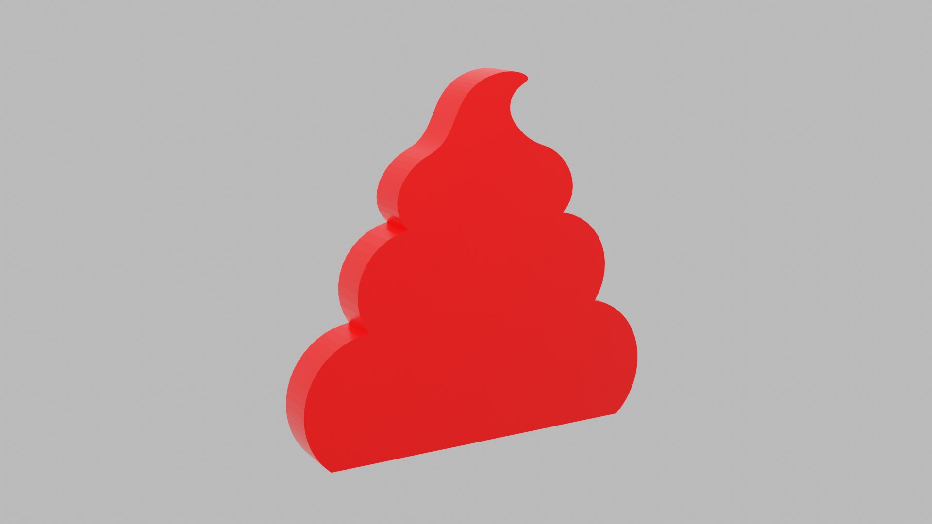 Red Poop Icon 3D Model - TurboSquid 2201052