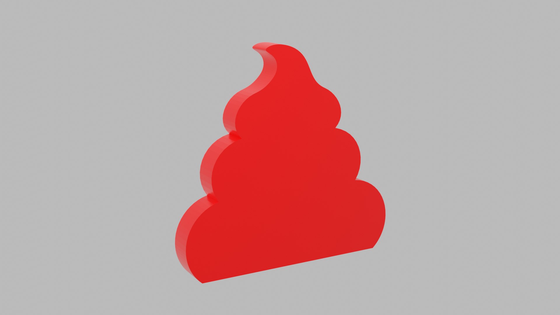 Red Poop Icon 3D Model - TurboSquid 2201052