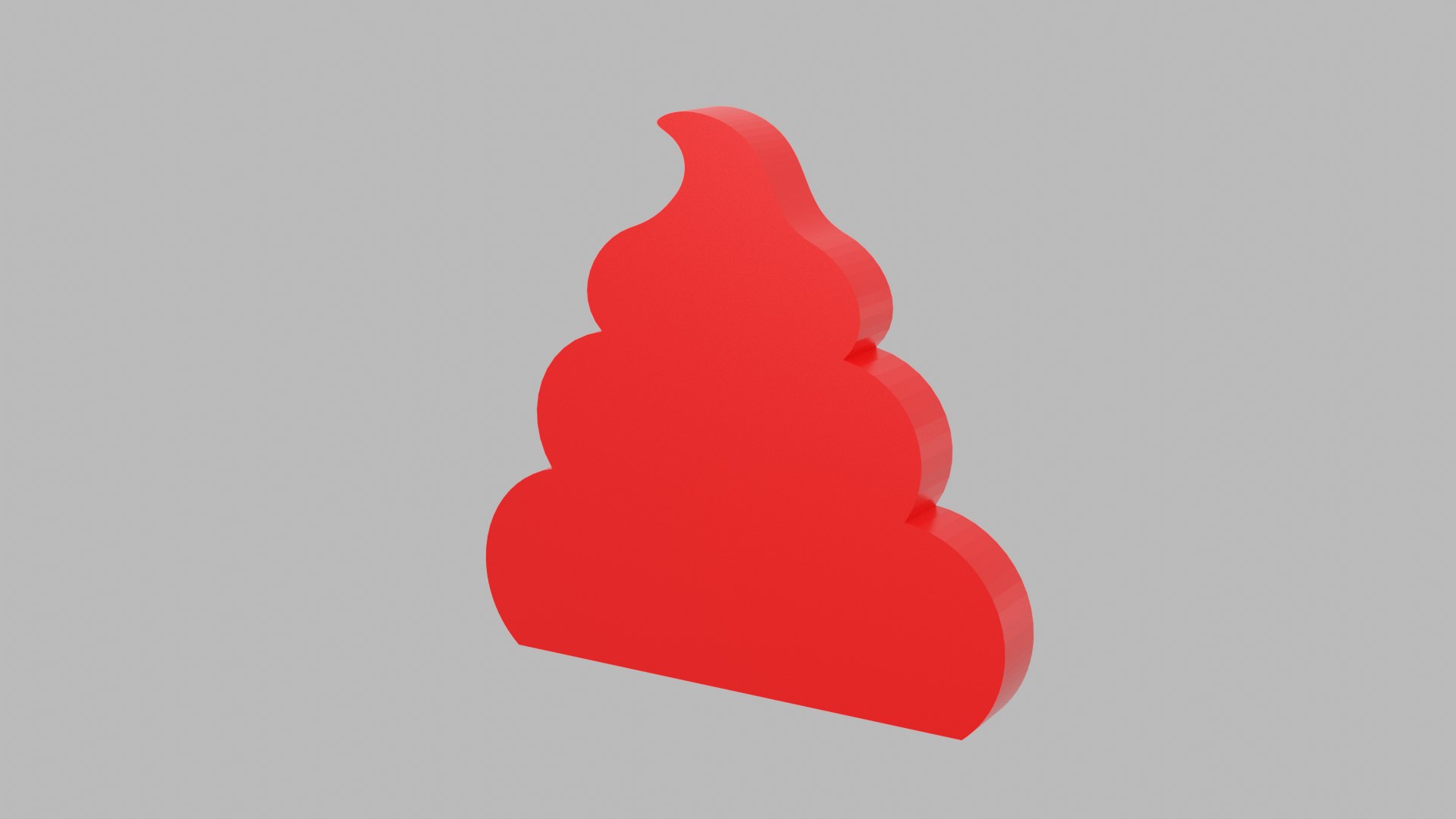 Red Poop Icon 3D Model - TurboSquid 2201052