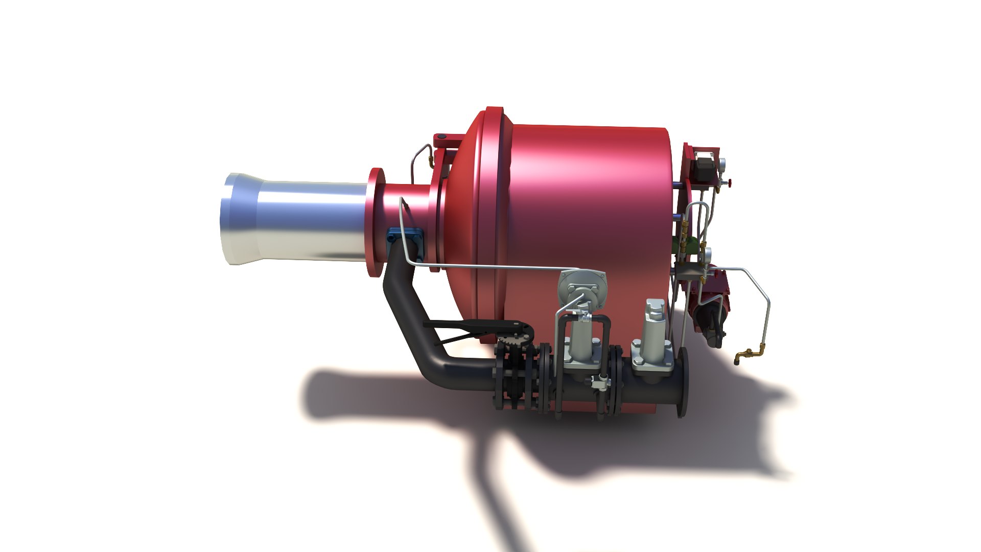 3D Model Industrial Gas Burner With Internal Parts Animation ...