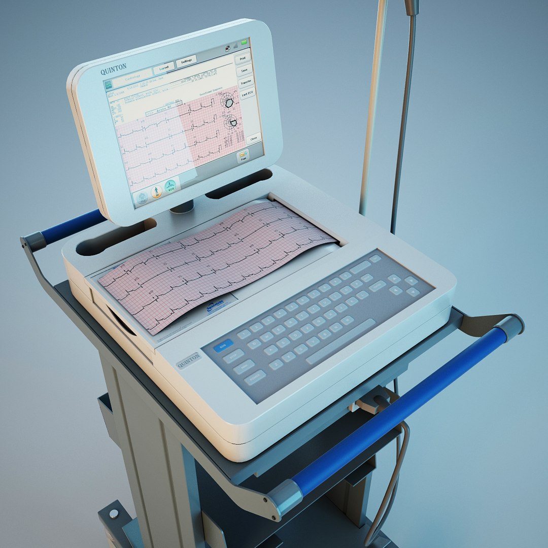 Wireless Digital Electrocardiograph Quinton 3d Max