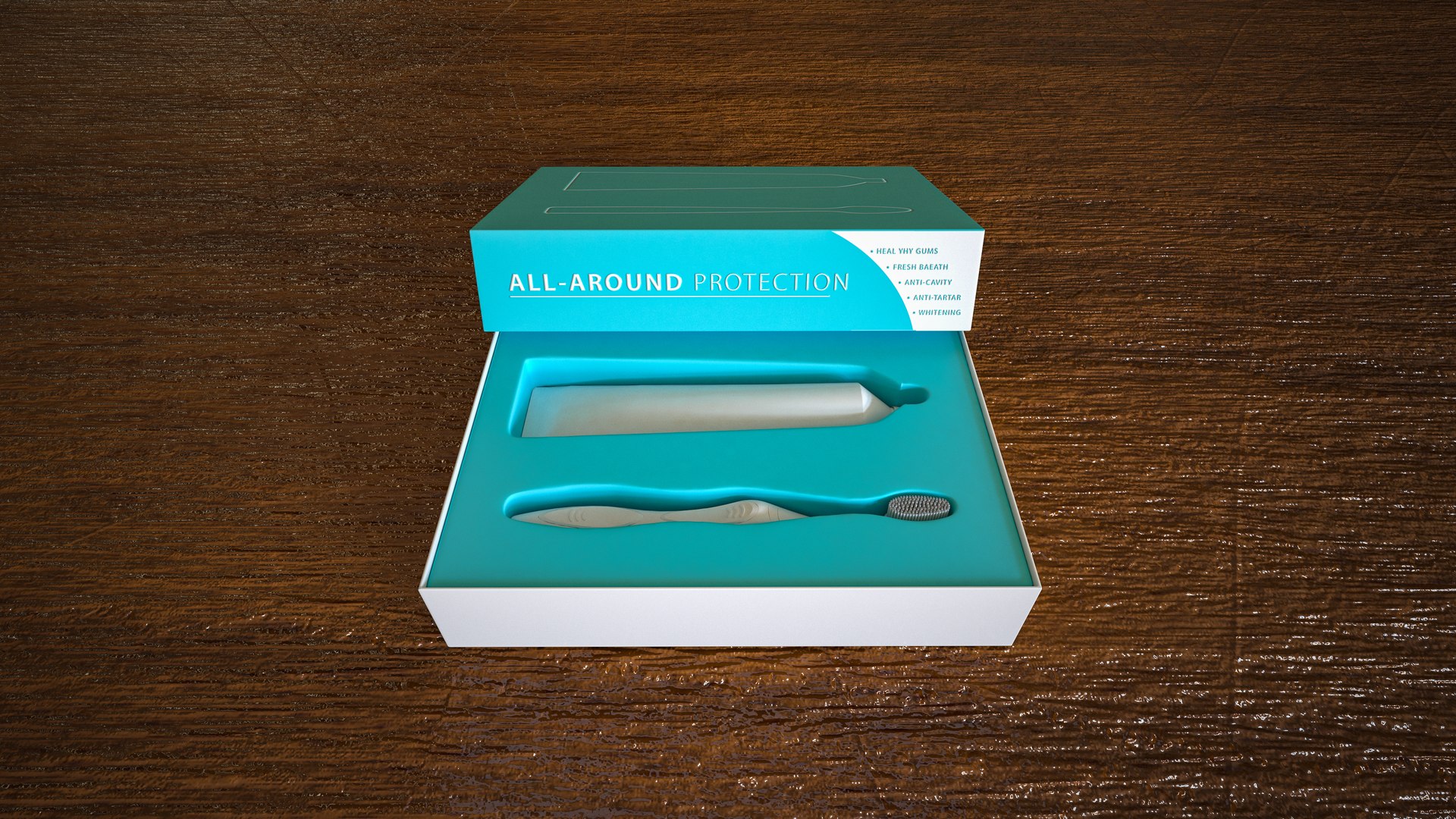 Packaging box Toothbrush Toothpaste 3D model - TurboSquid 1724573