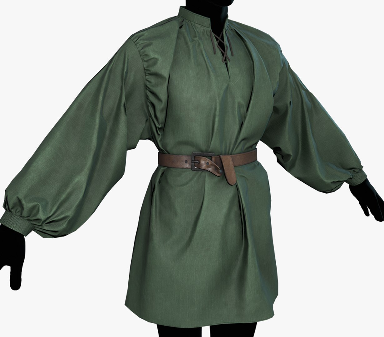Green Medieval Shirt 3D Model - TurboSquid 2169722